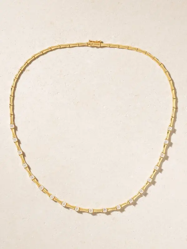 ANITA KO Bamboo Diamond Choker - Gold