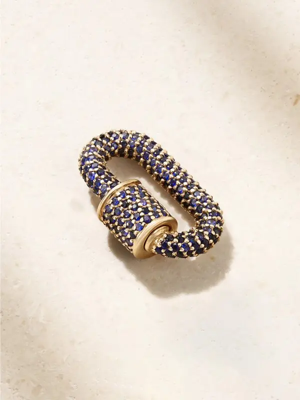 MARLA AARON Allstone Chubby Babylock 14-karat Sapphire Pendant - Gold