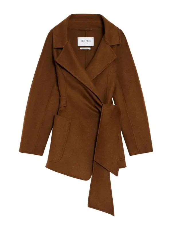 Max Mara Camel Wrap-over Jacket