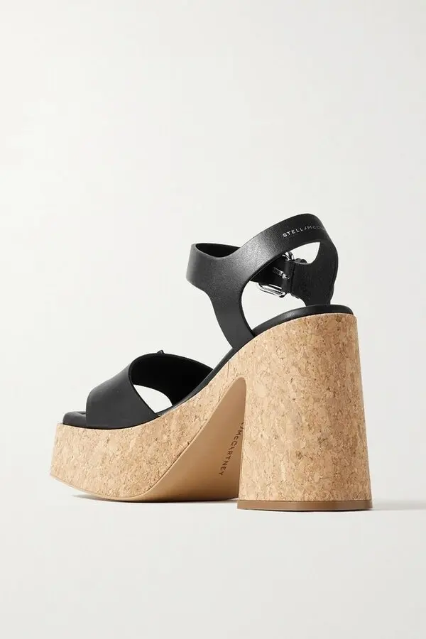 Stella McCartney Skyla Vegea® Platform Sandals - Black