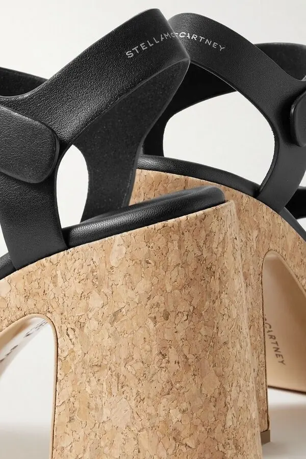 Stella McCartney Skyla Vegea® Platform Sandals - Black