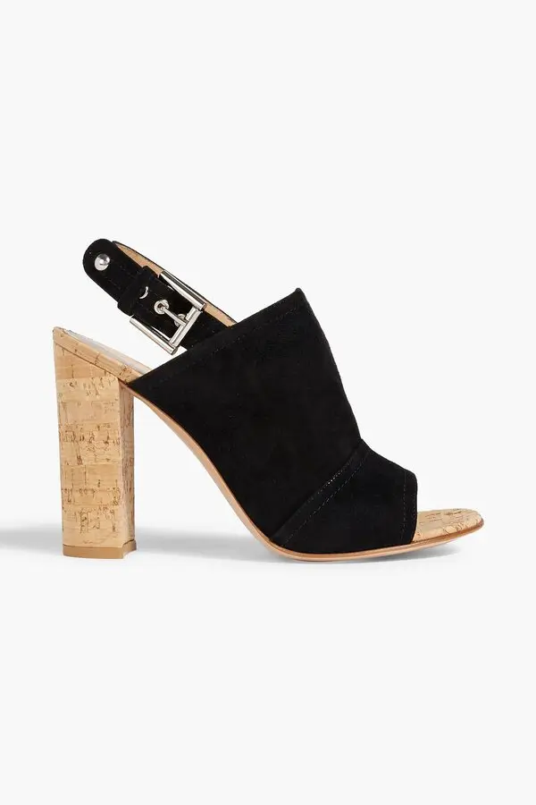GIANVITO ROSSI Sierra Suede Slingback Sandals
