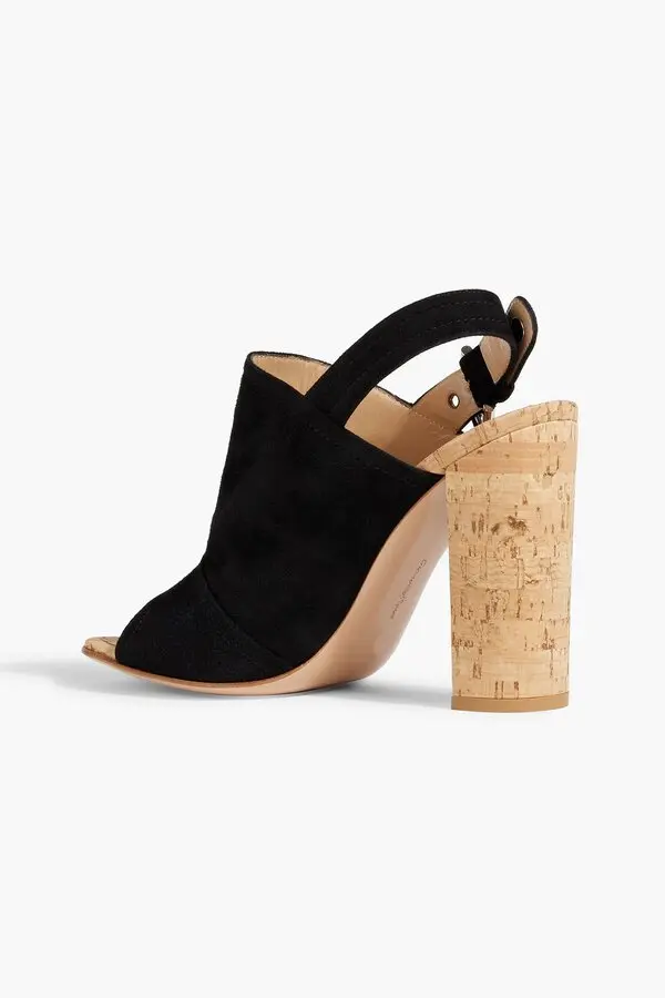 GIANVITO ROSSI Sierra Suede Slingback Sandals