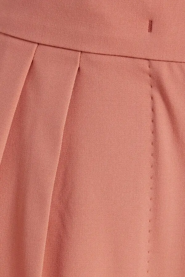 Max Mara Pleated Wool-blend Twill Shorts