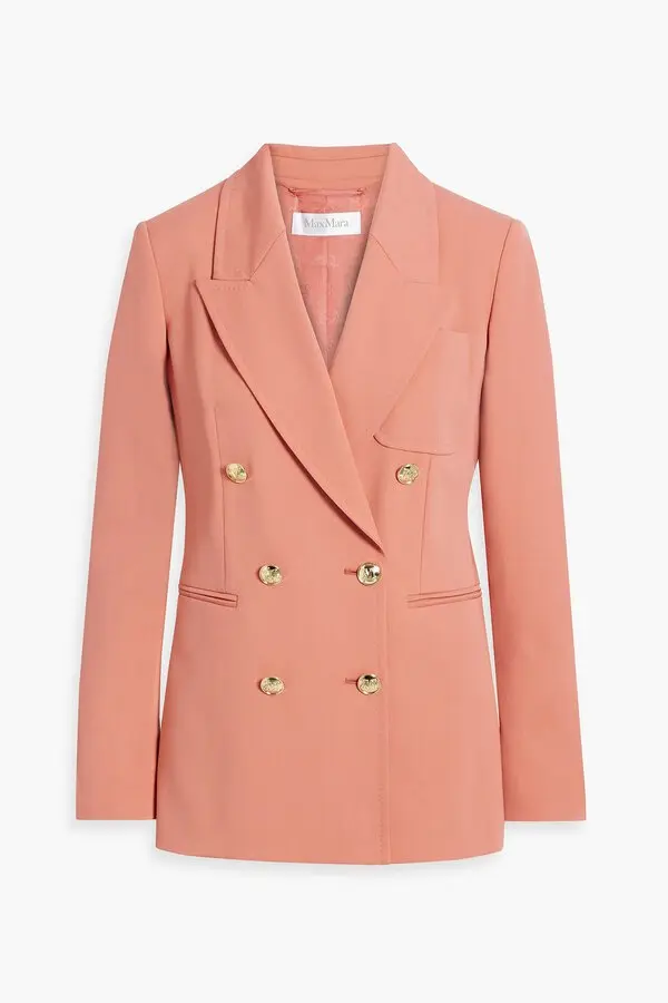 Max Mara Double-breasted Wool-blend Twill Blazer