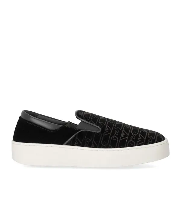 Emporio Armani Monogram Velvet Sneakers