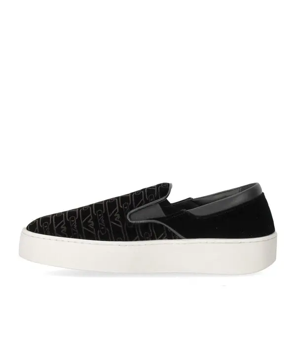 Emporio Armani Monogram Velvet Sneakers