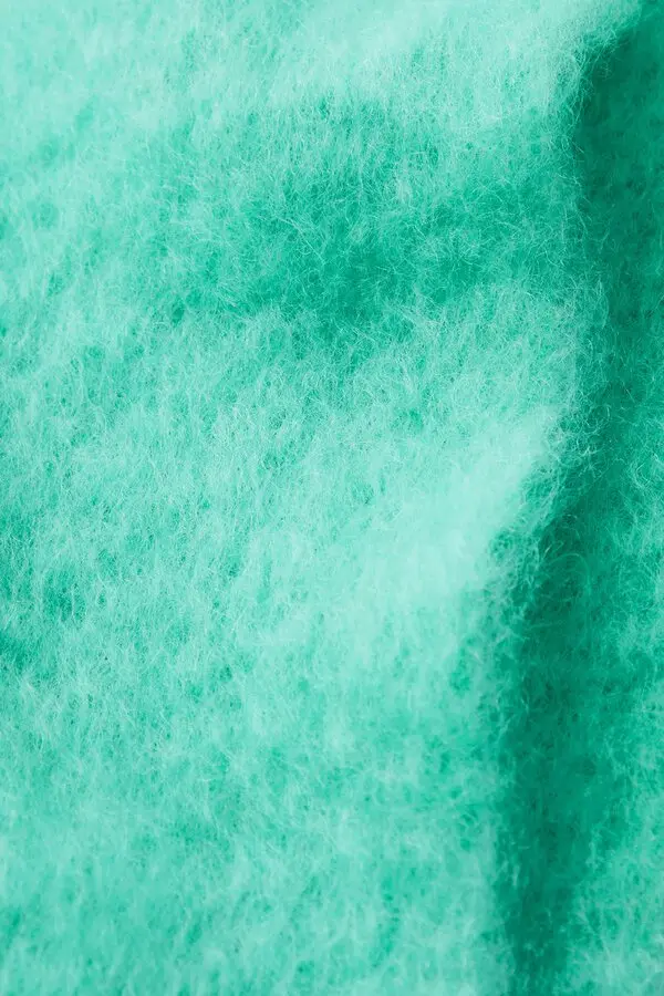Cos Fringed Brushed-mohair Scarf - Green