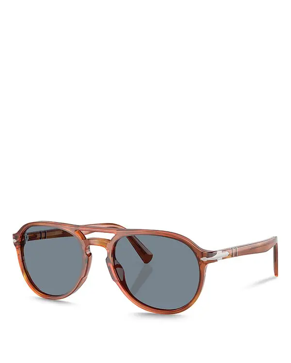 Persol 55mm Aviator Sunglasses - Blue