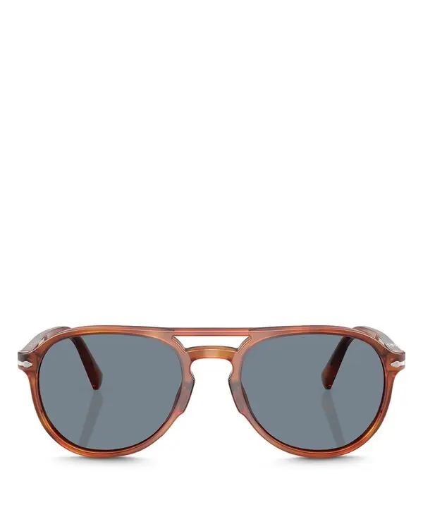 Persol 55mm Aviator Sunglasses - Blue