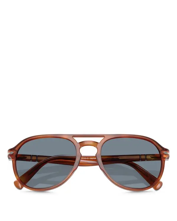 Persol 55mm Aviator Sunglasses - Blue