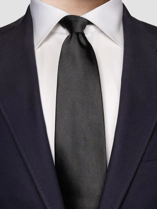 Eton Textured Solid Silk Tie