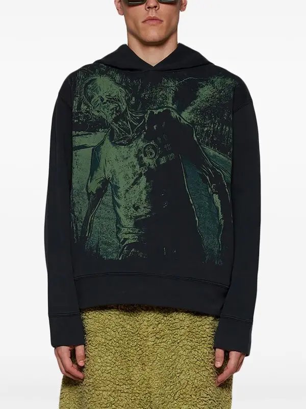 MAISON MARGIELA Graphic Print Hoodie - Black