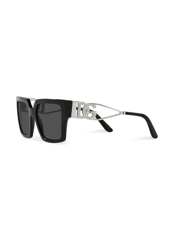 Dolce & Gabbana Crystal-embellished Sunglasses - Black