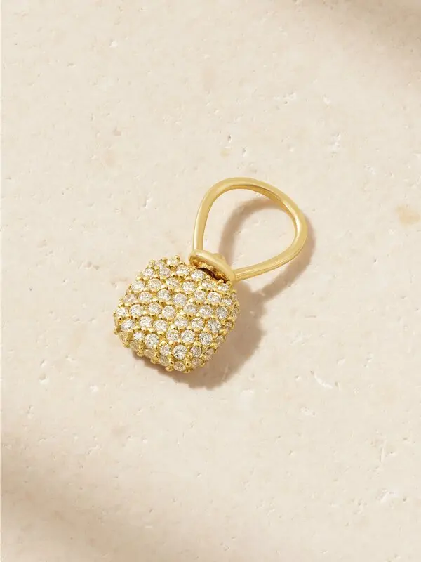 MARLA AARON Allstone Itty Bitty Squircle 18-karat Diamond Pendant