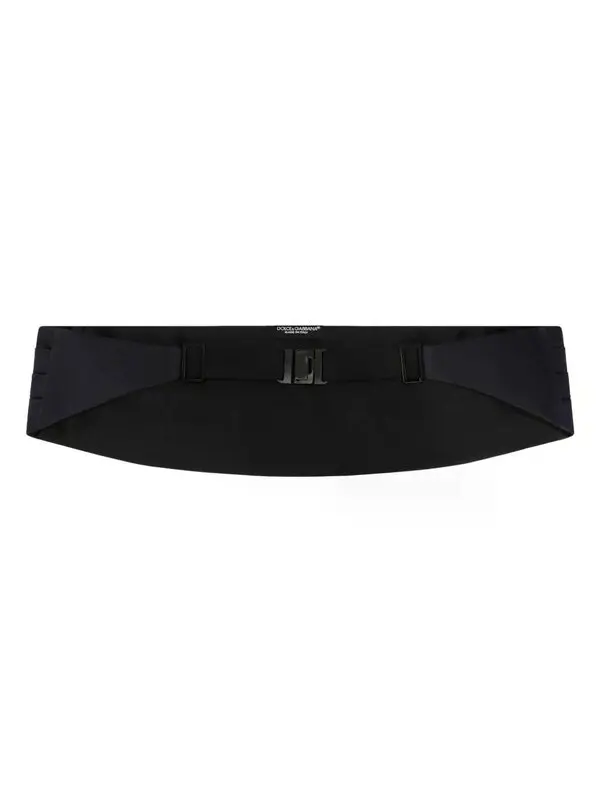 Dolce & Gabbana Pleated Silk Cummerbund - Blue