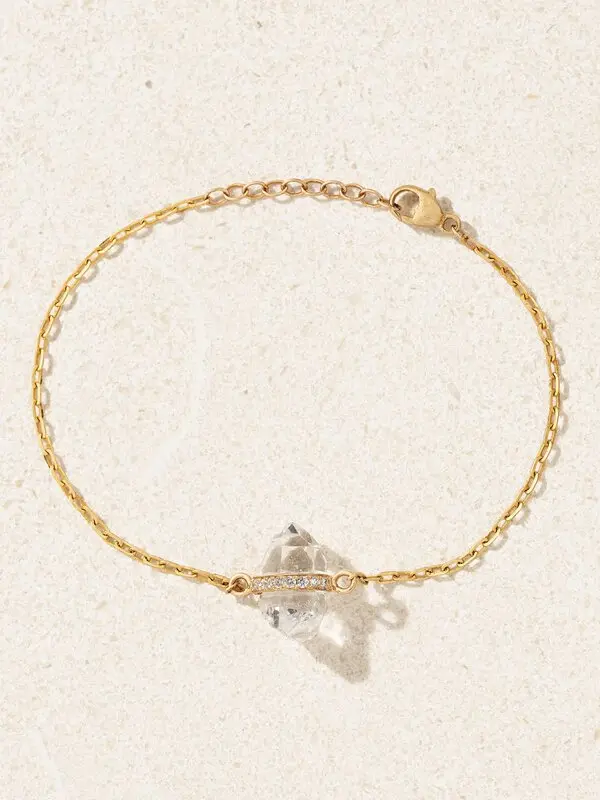 Jia Jia 14-karat Quartz And Diamond Bracelet - Gold