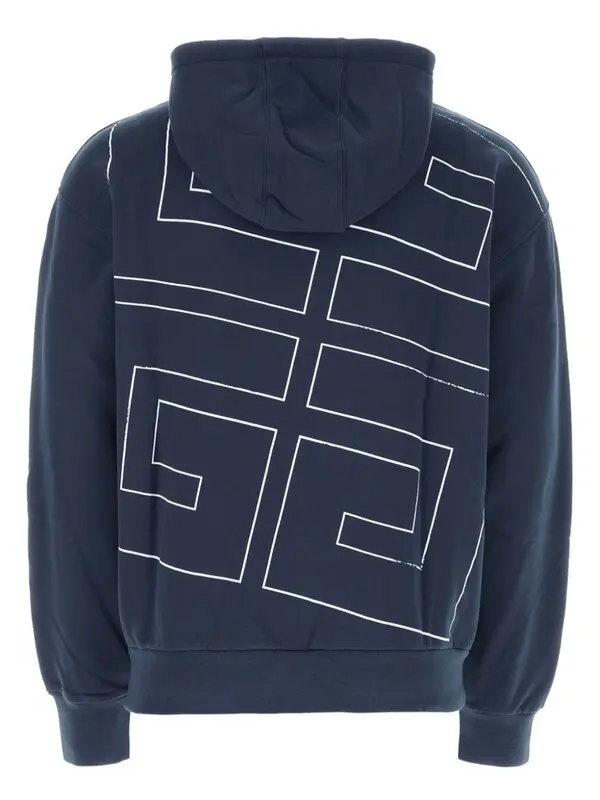 Givenchy 4g Cotton Hoodie - Blue