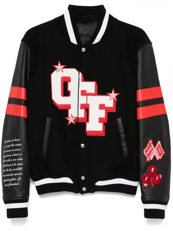Off-White Dices Lea Varsity Jacket - Black