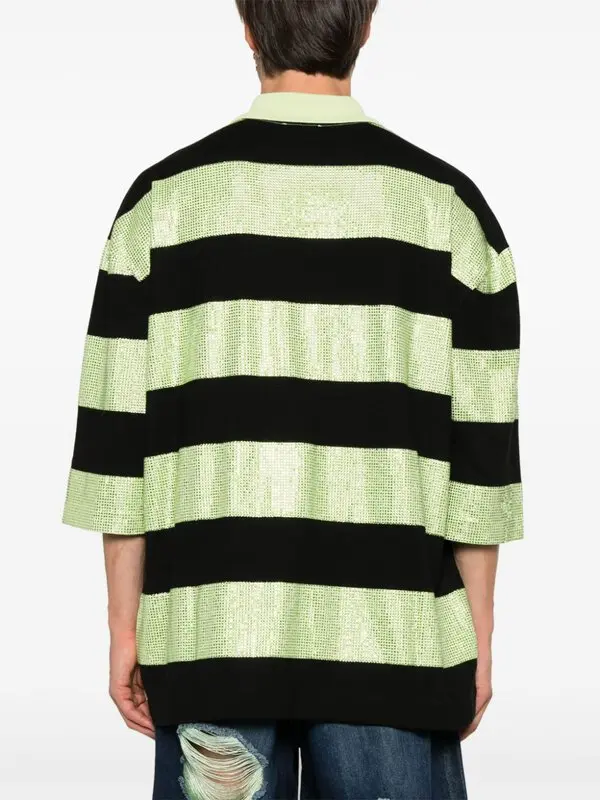 Off-White Crystal Stripes Polo Shirt
