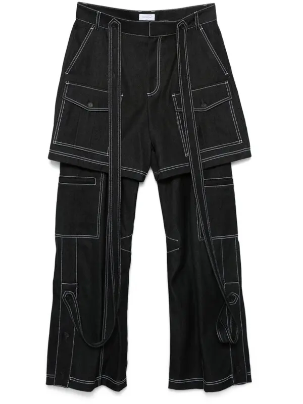 Off-White Stitch Twill Samurai Cargo Trousers