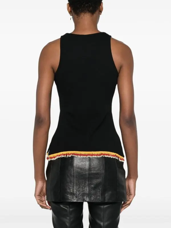 Off-White Beaded Tank Top