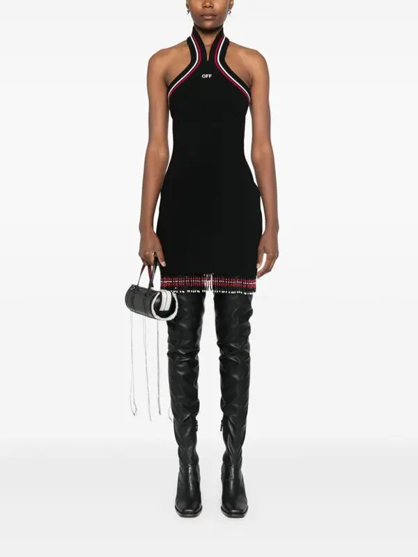 Off-White Crossover Straps Mini Dress
