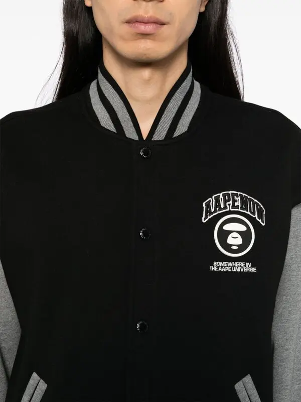 AAPE BY *A BATHING APE® Logo Baseball Jacket