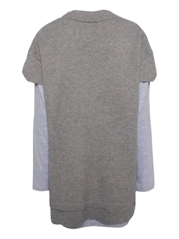 TOUT A COUP V-neck Jumper Set - Grey