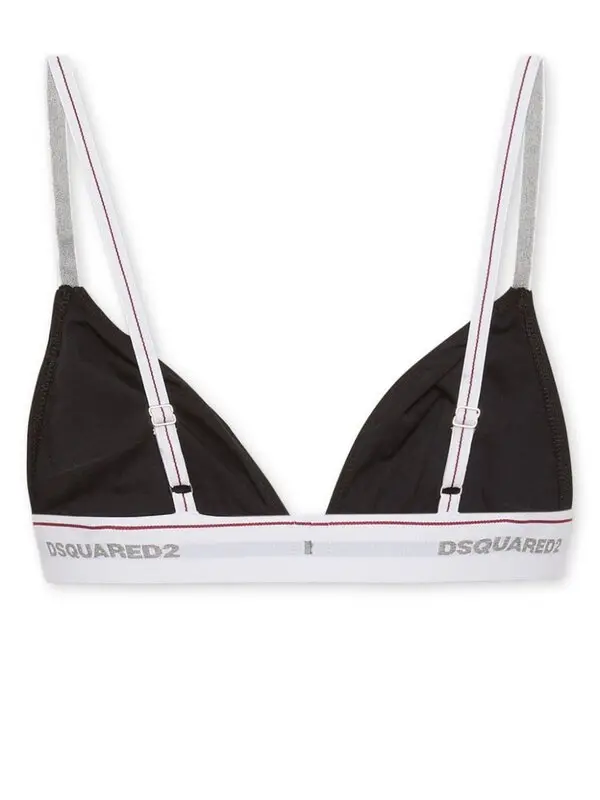 Dsquared2 Triangle-cup Jersey Bra - Black
