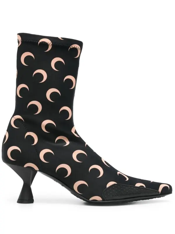 MARINE SERRE Moon-printed Jersey Boots