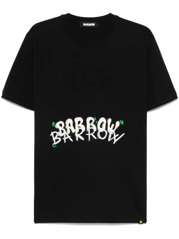 BARROW Raised-print T-shirt - Black
