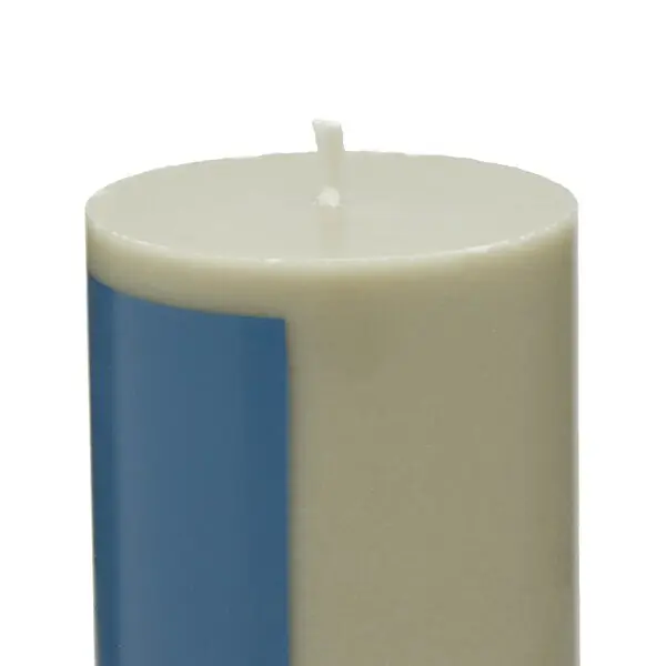 HAY Column Candle Small - Grey/blue