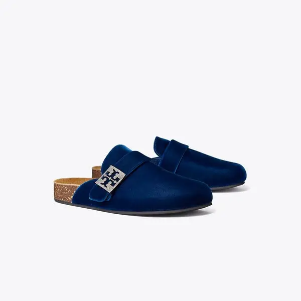 Tory Burch Mellow Pavé Mule - Ocean / Silver