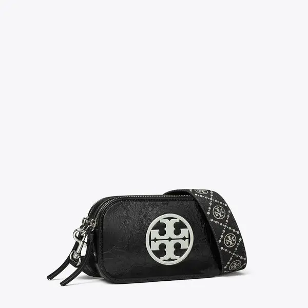 Tory Burch Mini Miller Crinkle Crossbody Bag - Black