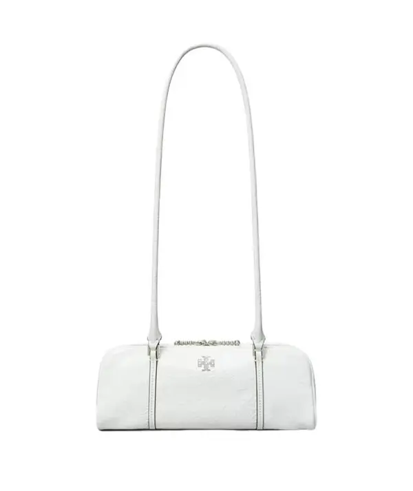 Tory Burch Mini Crinkle Leather Marshmallow Satchel - White
