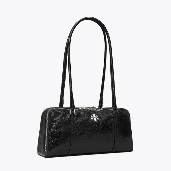 Tory Burch Small Crinkle Marshmallow Satchel - Black
