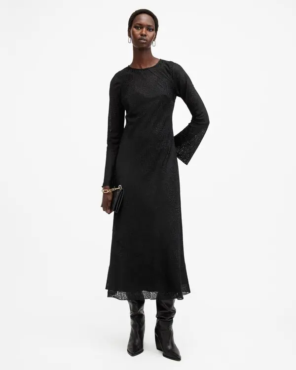 ALLSAINTS Jada Animal Print Maxi Dress