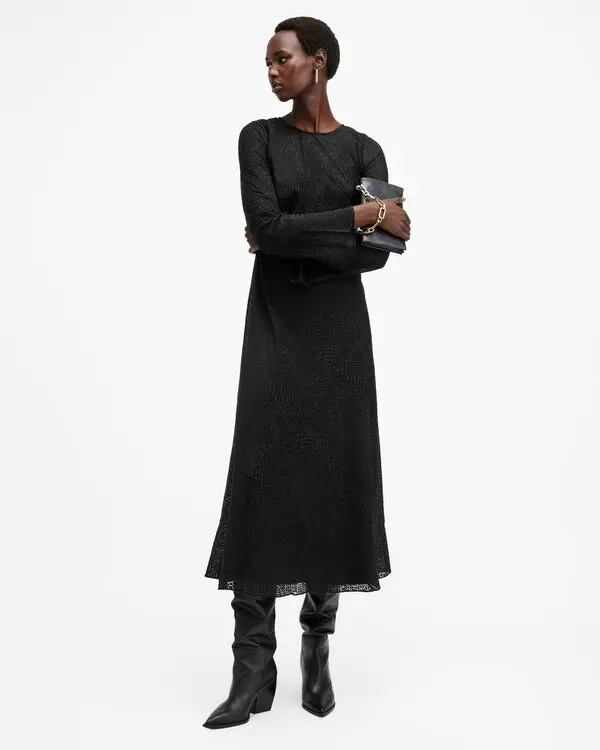 ALLSAINTS Jada Animal Print Maxi Dress