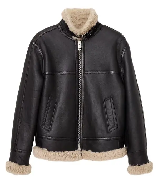 ALLSAINTS Lorel Shearling Flying Jacket - Black