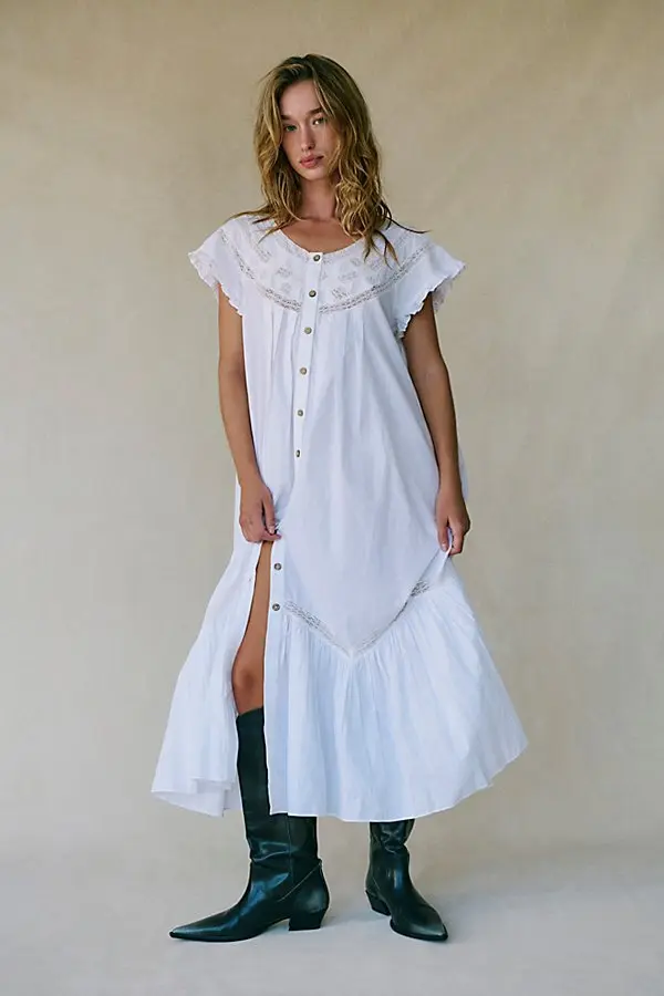 Free People Aster Midi Dress - Ivory | Editorialist