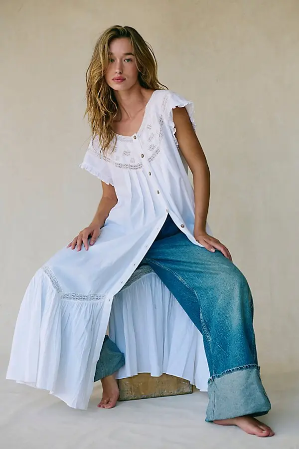 Free People Aster Midi Dress - Ivory