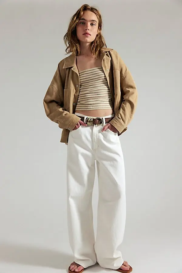 AGOLDE Low Curve Relaxed Fit Jeans - Milkshake
