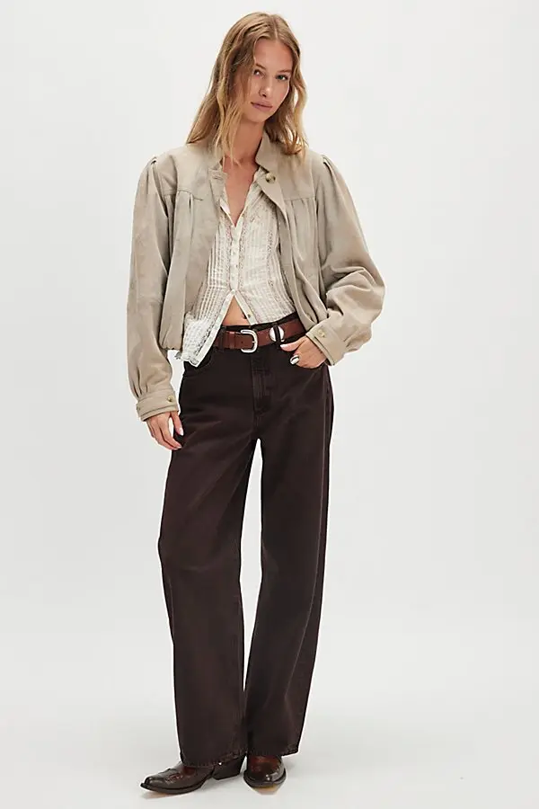 AGOLDE Low Curve Relaxed Fit Jeans - Sloeberry