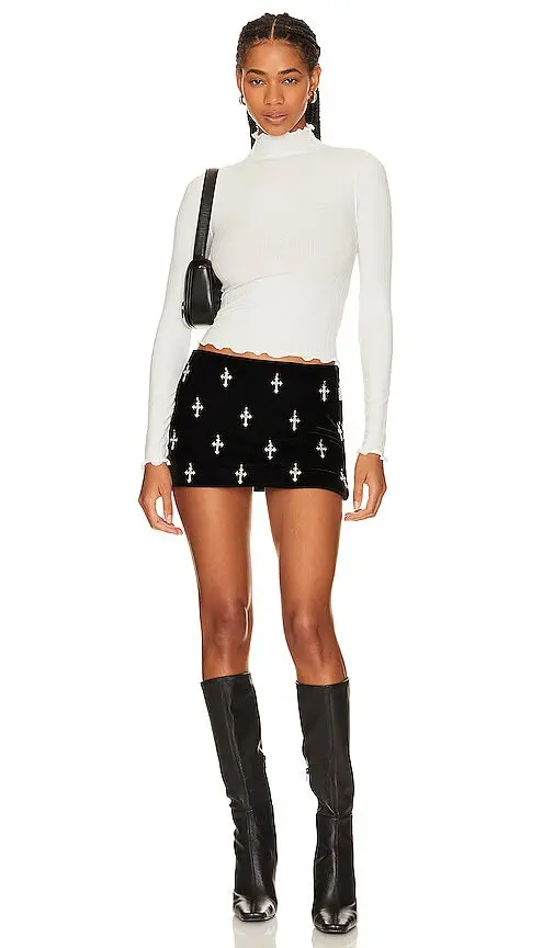 LOBA Antonia Embellished Mini Skirt