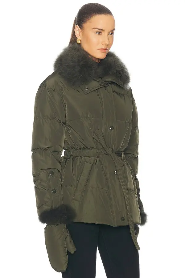 YVES SALOMON Belted Technical Down Jacket