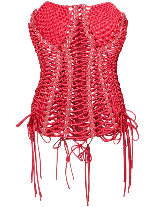 Dolce & Gabbana Lace-detail Satin Corset Top