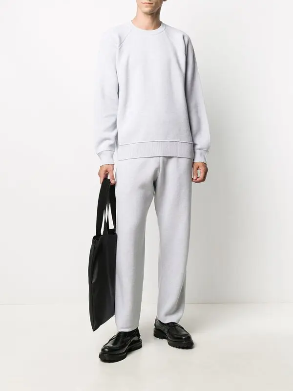 BARRIE Ideal Rib-trimmed Cashmere Jumper - Grey
