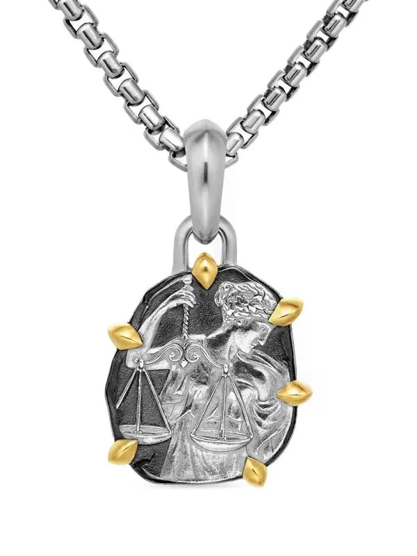 David Yurman 18kt Yellow Gold And Sterling Libra Amulet - Silver