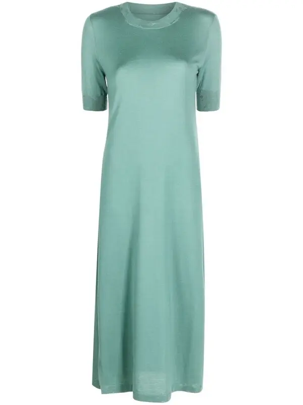 BARRIE Long Cashmere Dress - Green
